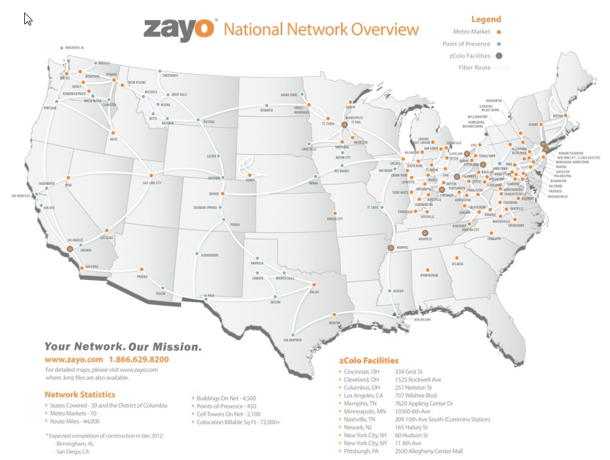 Zayo Closes 360Networks Deal, Goes Transcontinental | Telecom Ramblings