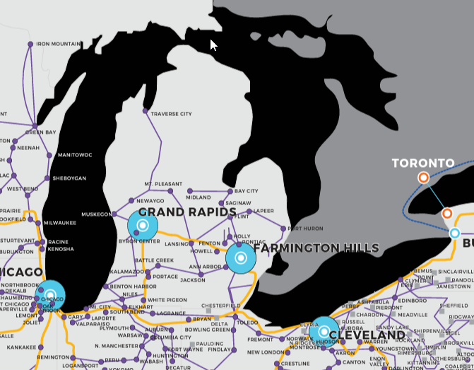 Windstream, Bluewater Develop Diverse Path Between Toronto, Chicago ...